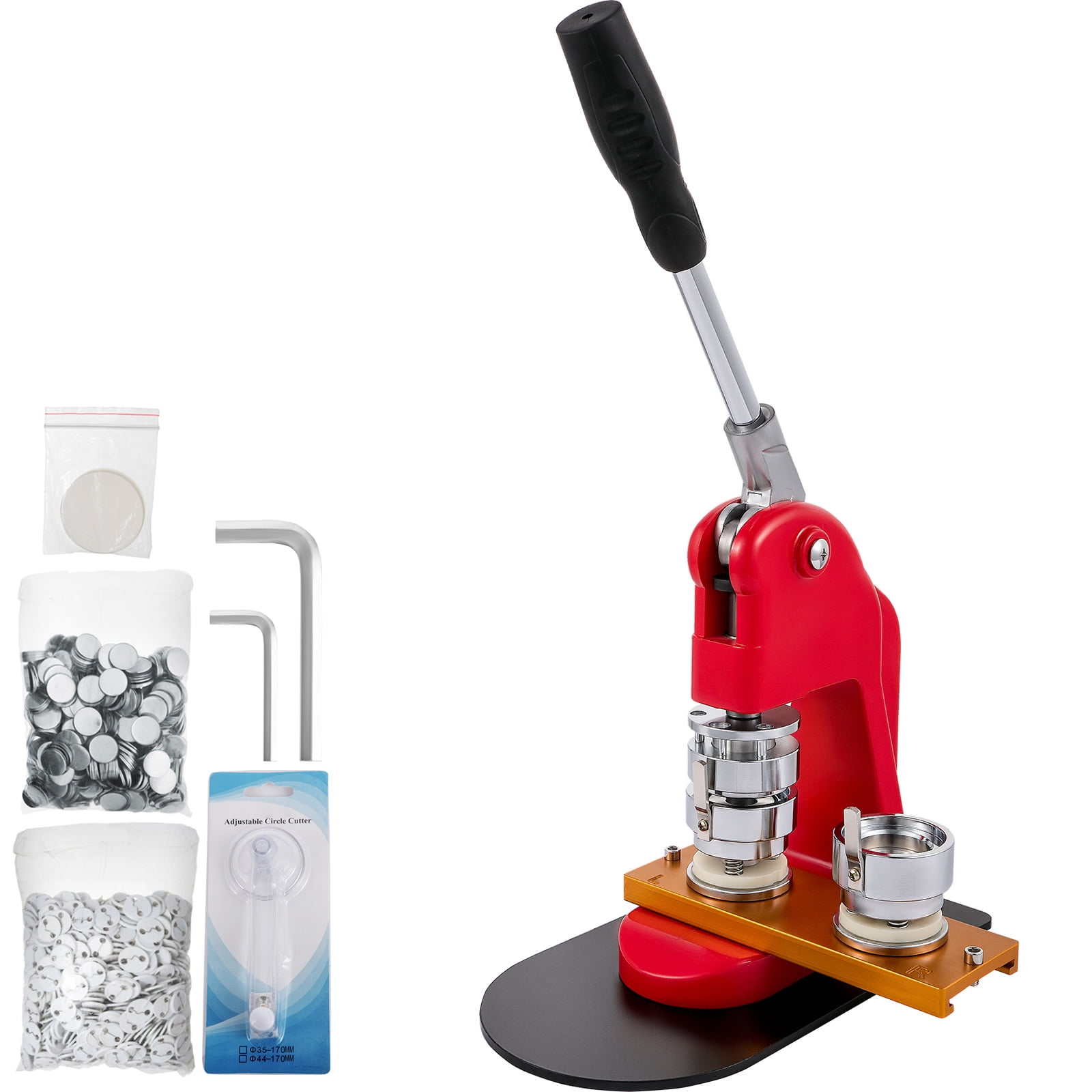 VEVORbrand Button Maker Machine 37mm Button Making Machine 1.5in 500 ...