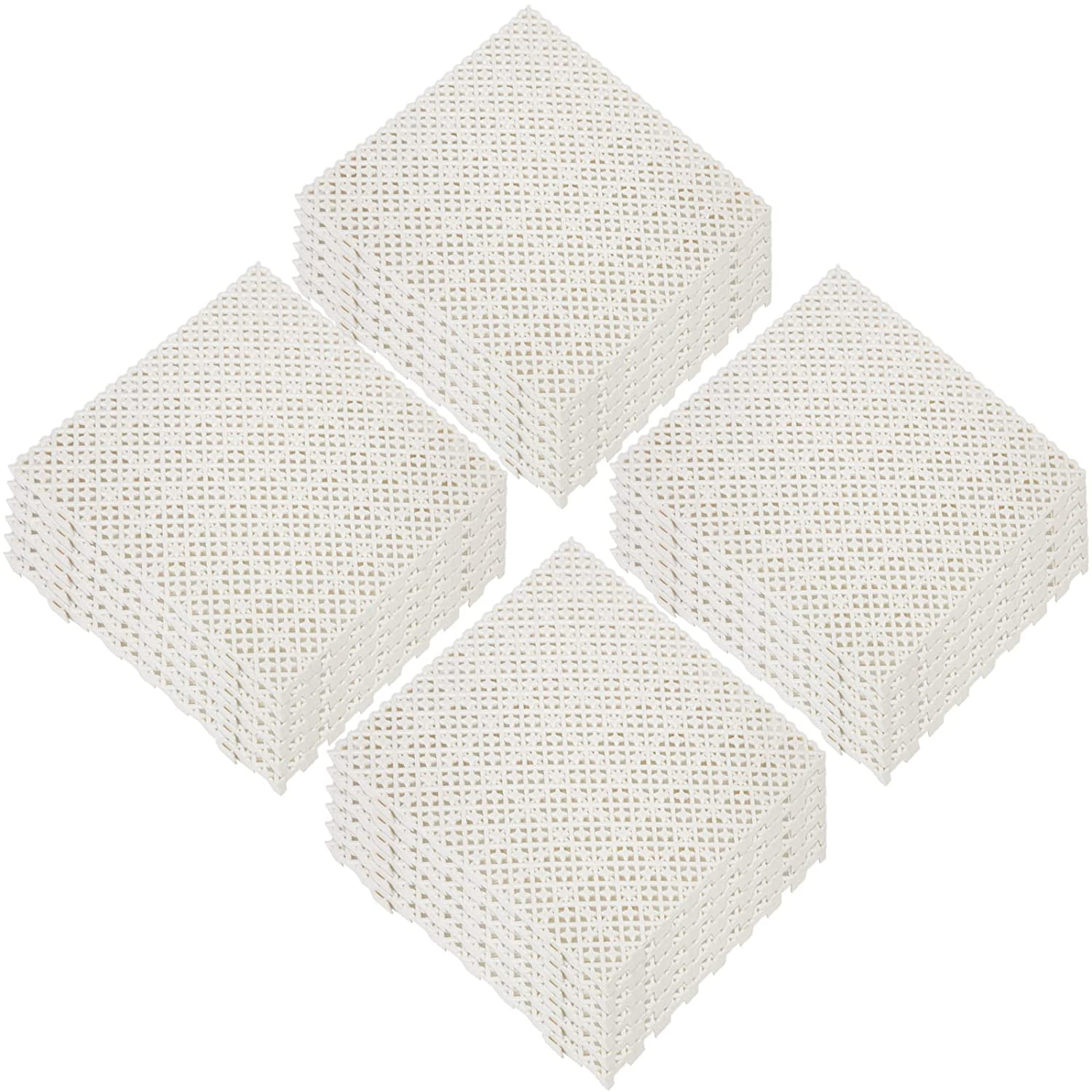 VEVORbrand Drainage Tiles Interlocking 25 Pack White, Outdoor Modular ...