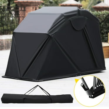 Quictent Stainless Steel Motorcycle Shelter, Waterproof UV Resistant Storage Tent with Roll-Up ...