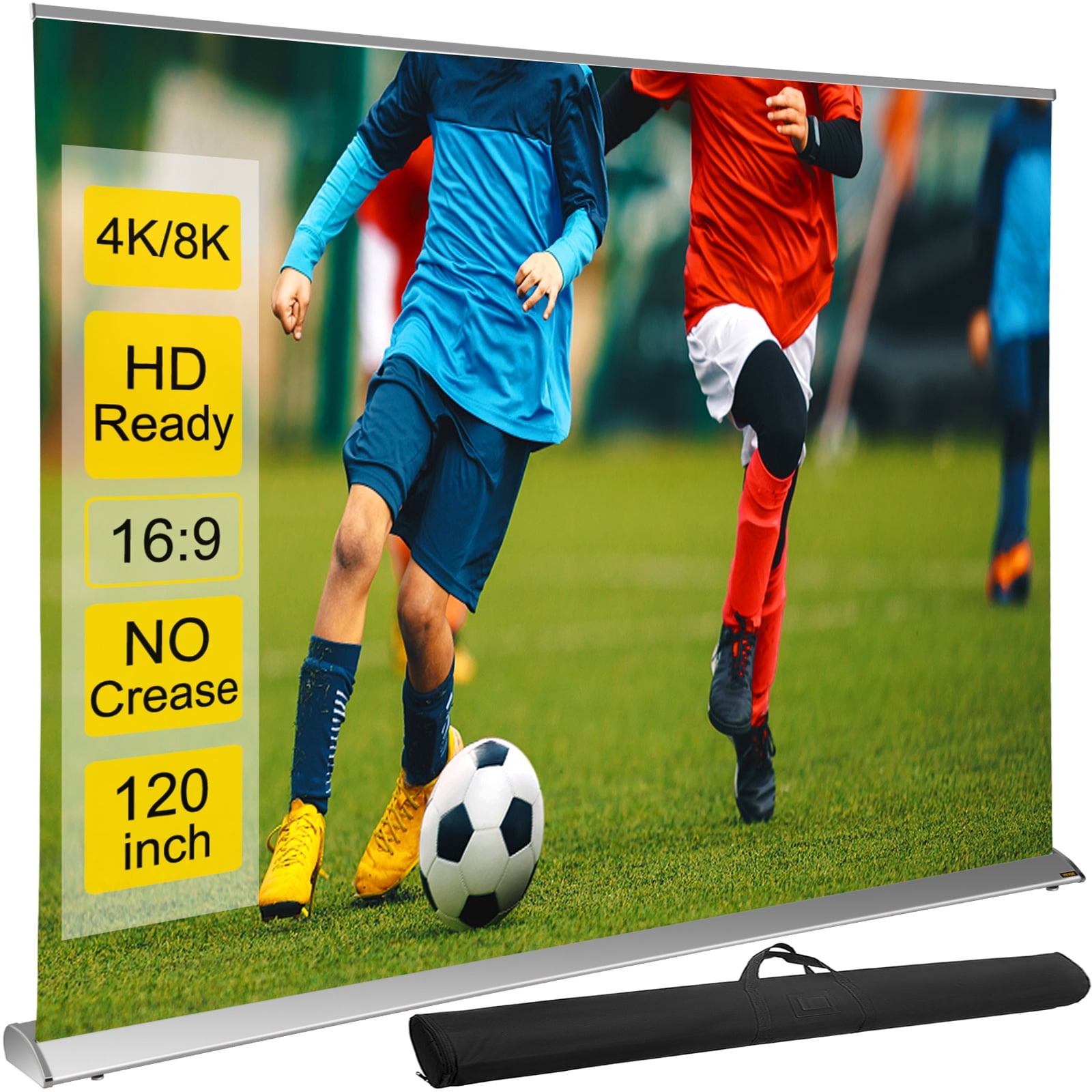 Free Shipping! VEVORbrand Projector Screen, 70" 16:9 Manual Pull up ...