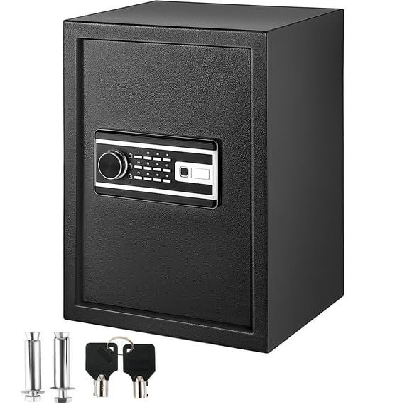 VEVOR 2.1 CU.FT Fingerprint Safe Box, Q235 Steel, For Cash, Jewelry ...