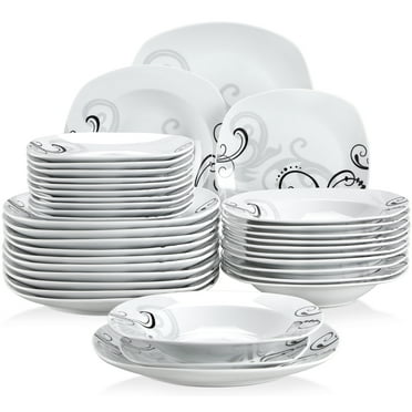 VEWEET, Series ELINA, 32-Piece Porcelain Dinnerware Set, Colourful ...