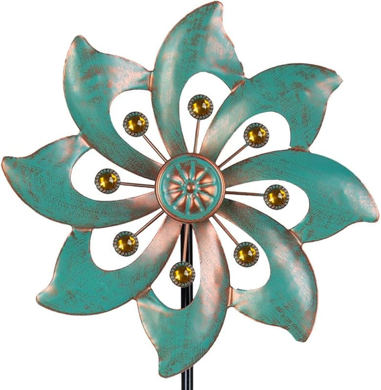 VEWOGARDEN Garden Decor Wind Spinners, Small Waterproof Metal Pinwheels ...