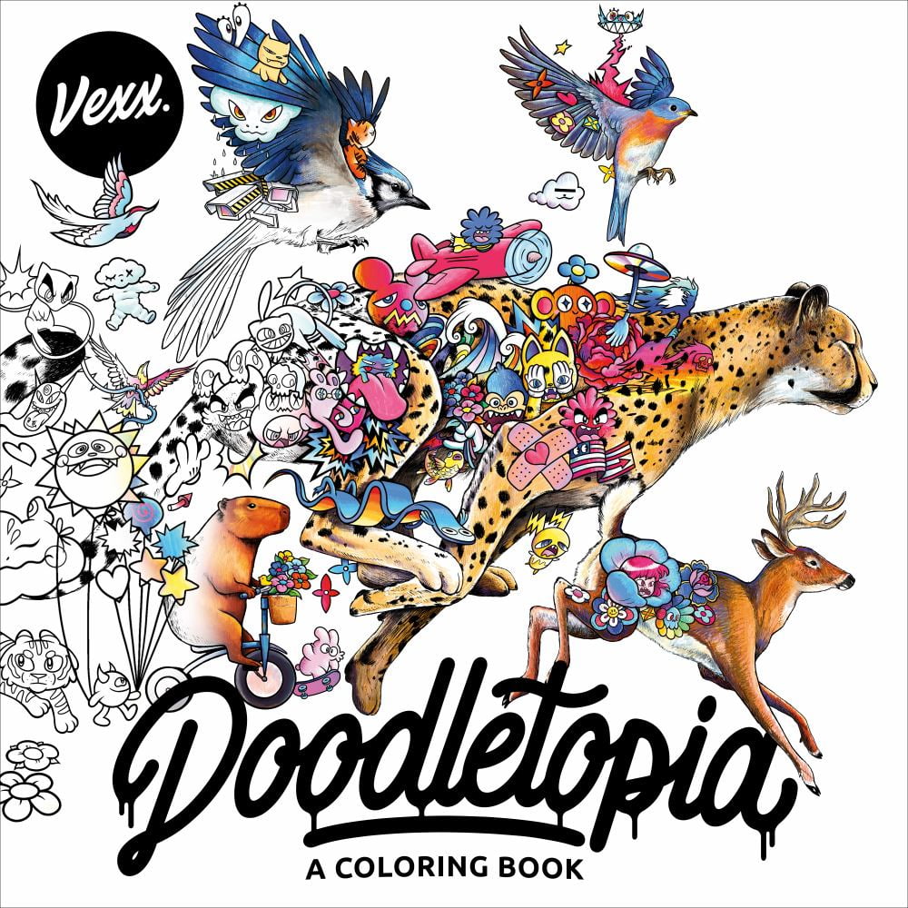 Doodletopia: A Coloring Book, 96 pages (Paperback) - Walmart.com