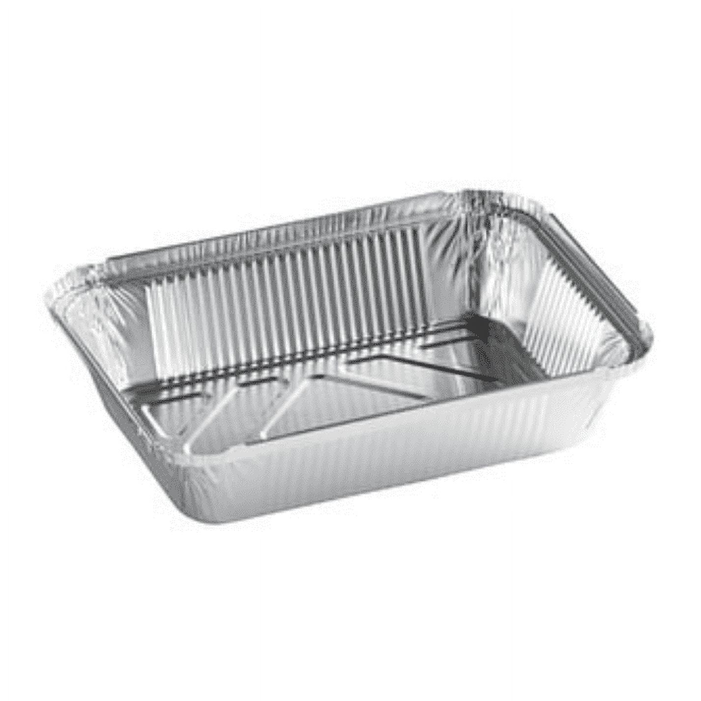 VEZEE 2.25 lbs Disposable Aluminum Oblong Foil Pan 10 Pcs Only Pans ...
