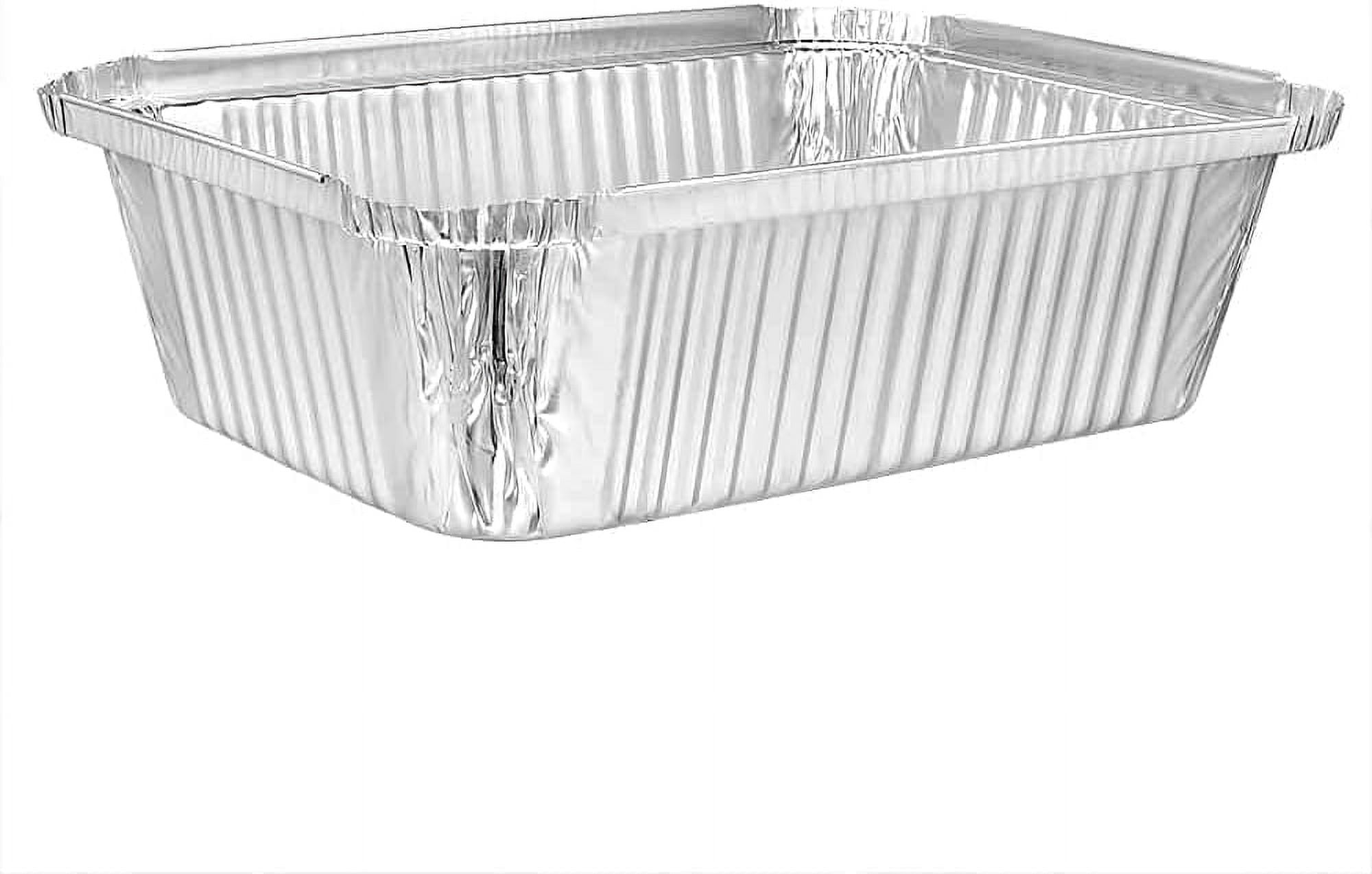 VEZEE 5-lbs Disposable Aluminum Oblong Foil Pan 10 Pcs Only Pans ...