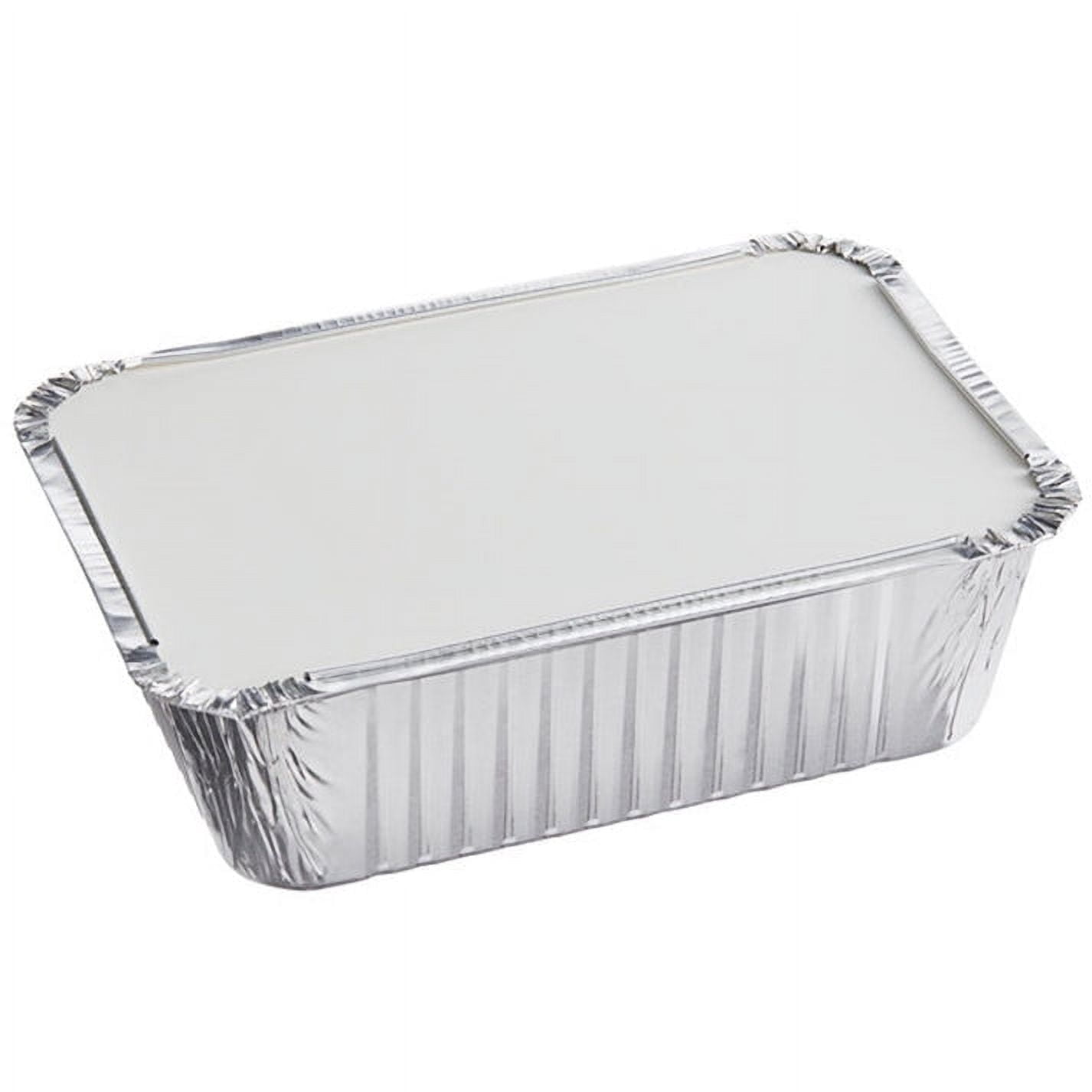VEZEE 5-lbs Disposable Aluminum Foil Pans with Lids, 250 Pcs, Sturdy ...