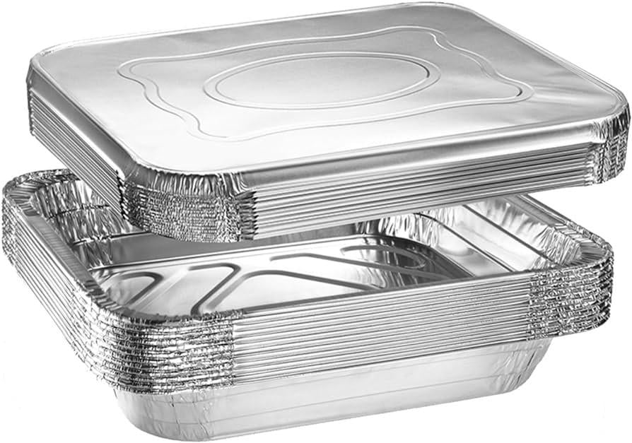 VEZEE 9x13 Half Size Aluminum Disposable Pans - Serve Various ...