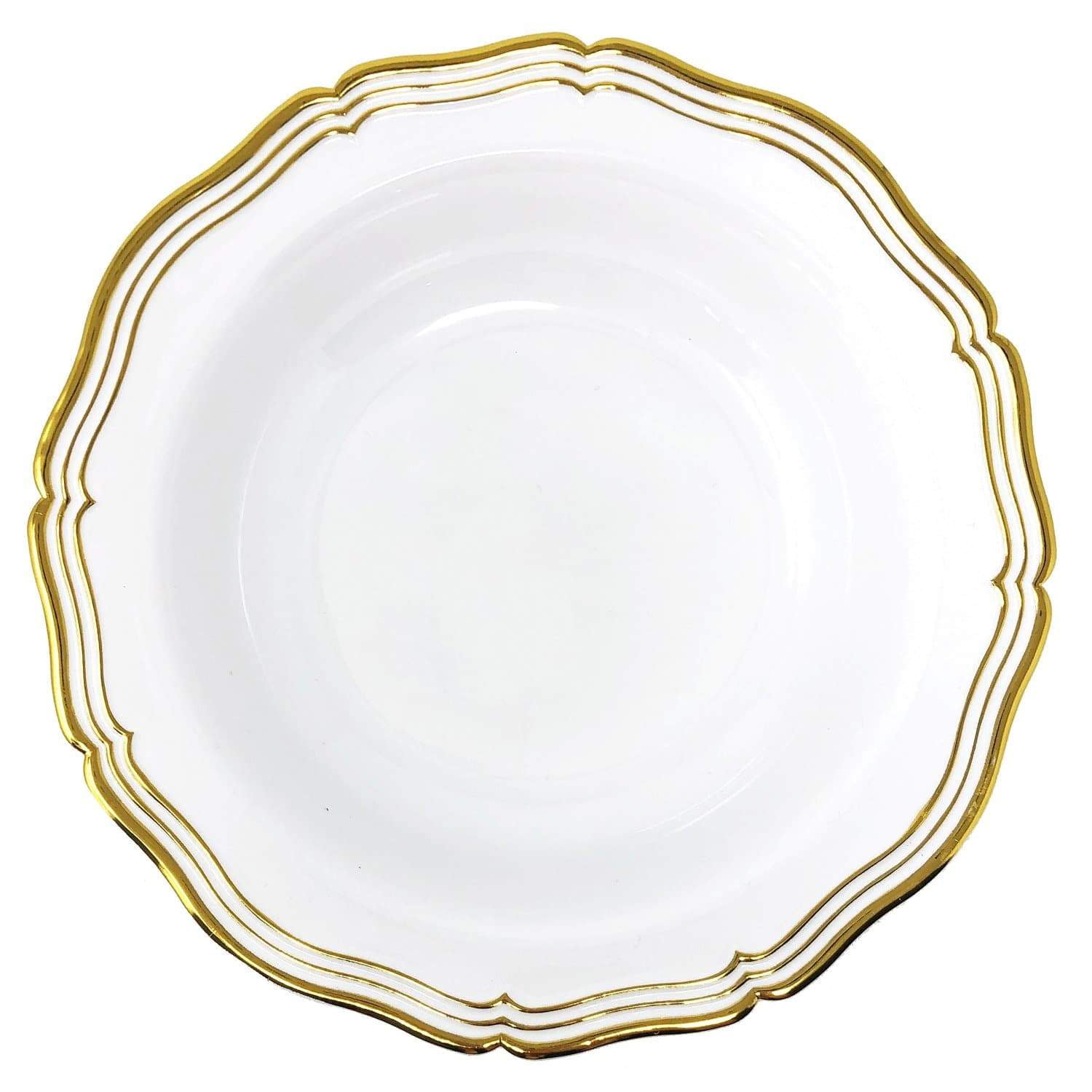 Aristocrat Collections 12 Oz Soup Bowl White & Gold : Qty 100 - Walmart.com
