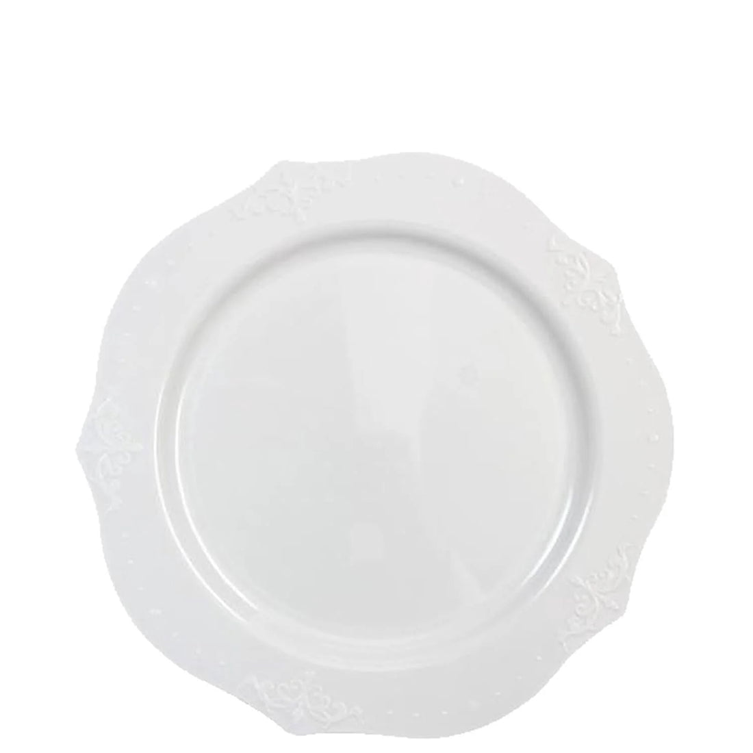 VEZEE BULK Antique collection Plastic Salad Plates White 7'' Pack of 80 ...