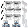 VEZEE Disposable Chafing Dish Buffet Serving Kit - 42-Piece Food ...