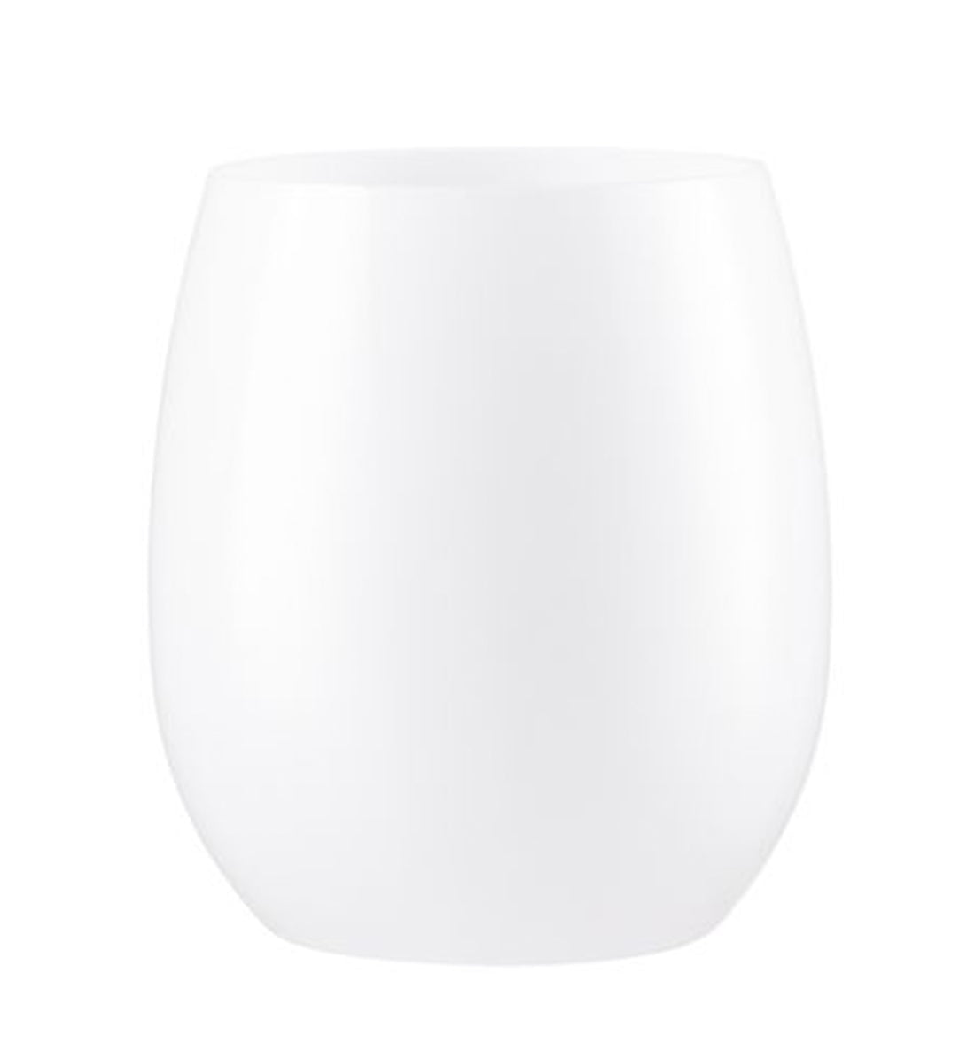 VEZEE Stemless Plastic Wine Goblet 12 oz White Pack of 6 - Walmart.com