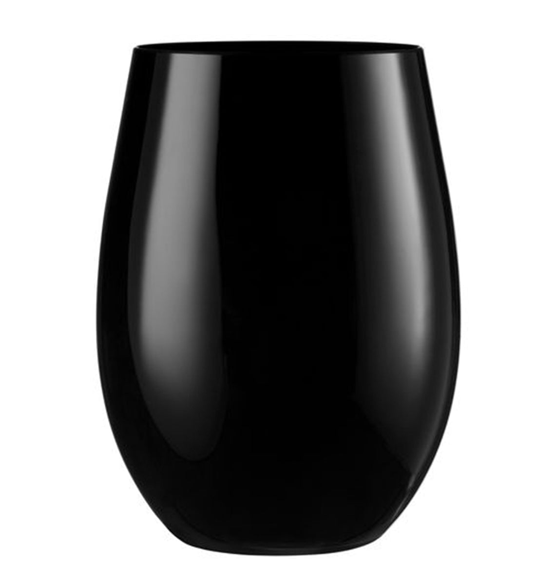 VEZEE Stemless Plastic Wine Goblet 16 oz Black Pack of 12 - Walmart.com