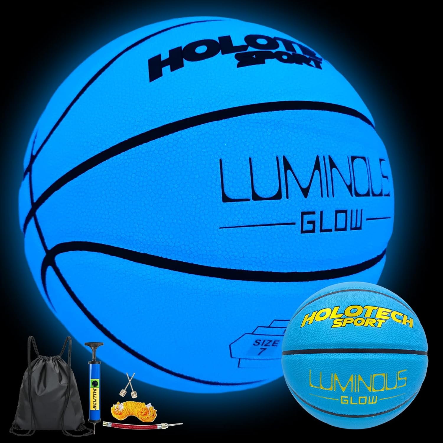 VEZLOPUS Basketball Glow in The Dark, Cool Glowing Indoor Outdoor ...