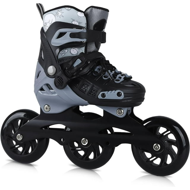 VEZLOPUS Inline Skates, 3 Wheels 100mm | 4 Sizes Adjustable Inline ...