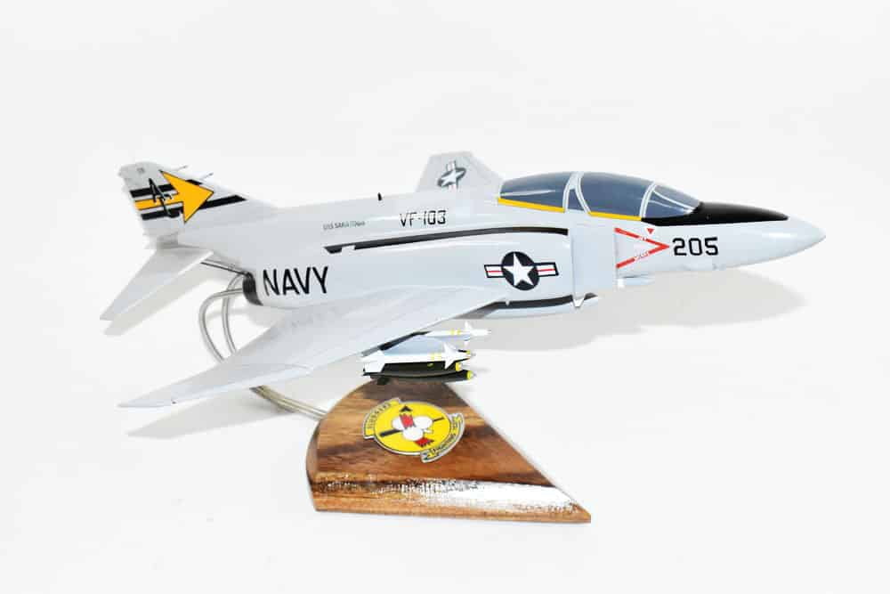 VF-103 Sluggers F-4j (1978) Model, 1/42 (18") Scale, Mahogany, Navy ...