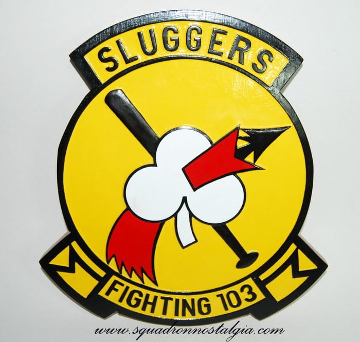 VF-103 Sluggers Plaque, 14", Mahogany, Navy - Walmart.com