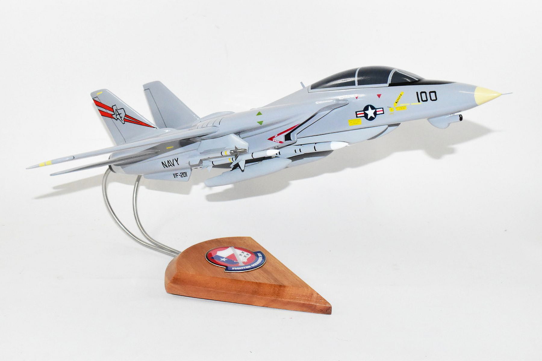 VF-201 Hunters F-14a Model, 1/42 (18") Scale, Mahogany, Navy, Fighter ...