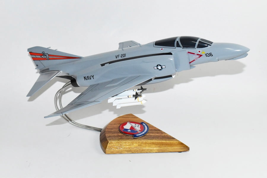VF-201 Hunters F-4n (1980) Model, 1/42 (18") Scale, Mahogany, Navy ...