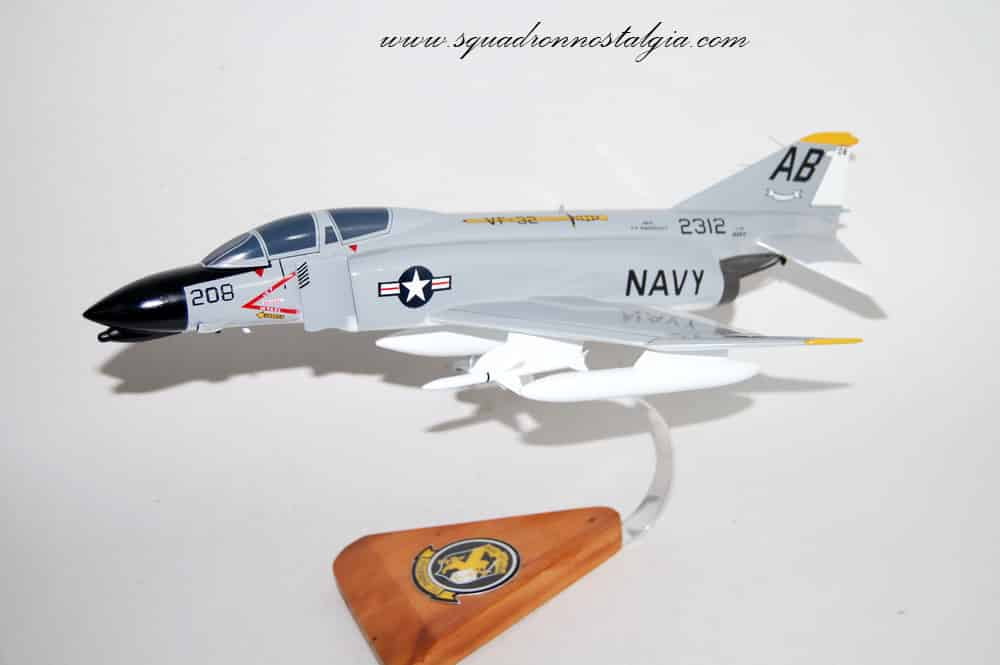 VF-32 Fighting Swordsmen F-4b Model, 1/42 (18") Scale, Mahogany, Navy ...