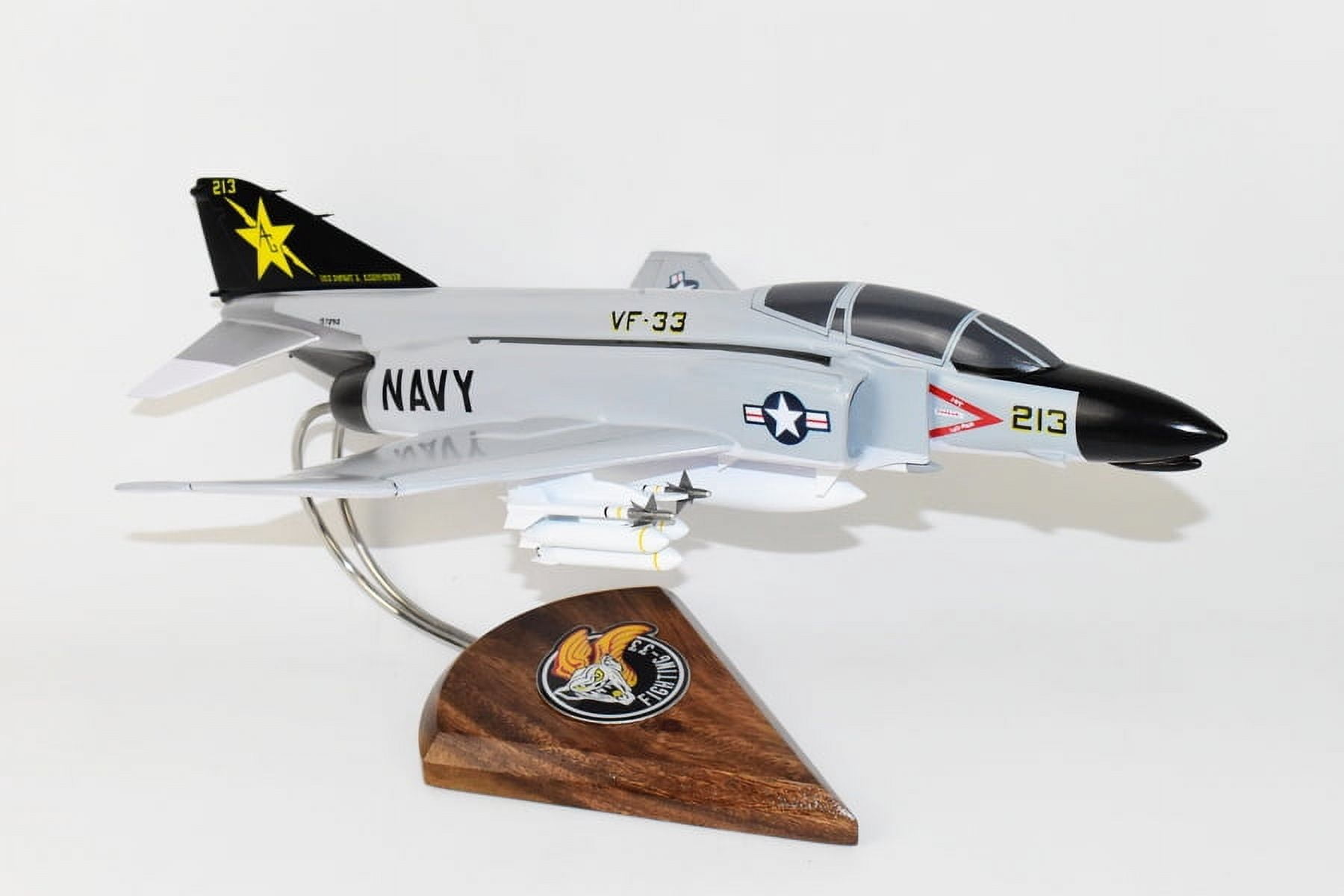 VF-33 Tarsiers F-4J Model, 1/42 (18") Scale, Mahogany, Navy, Fighter ...
