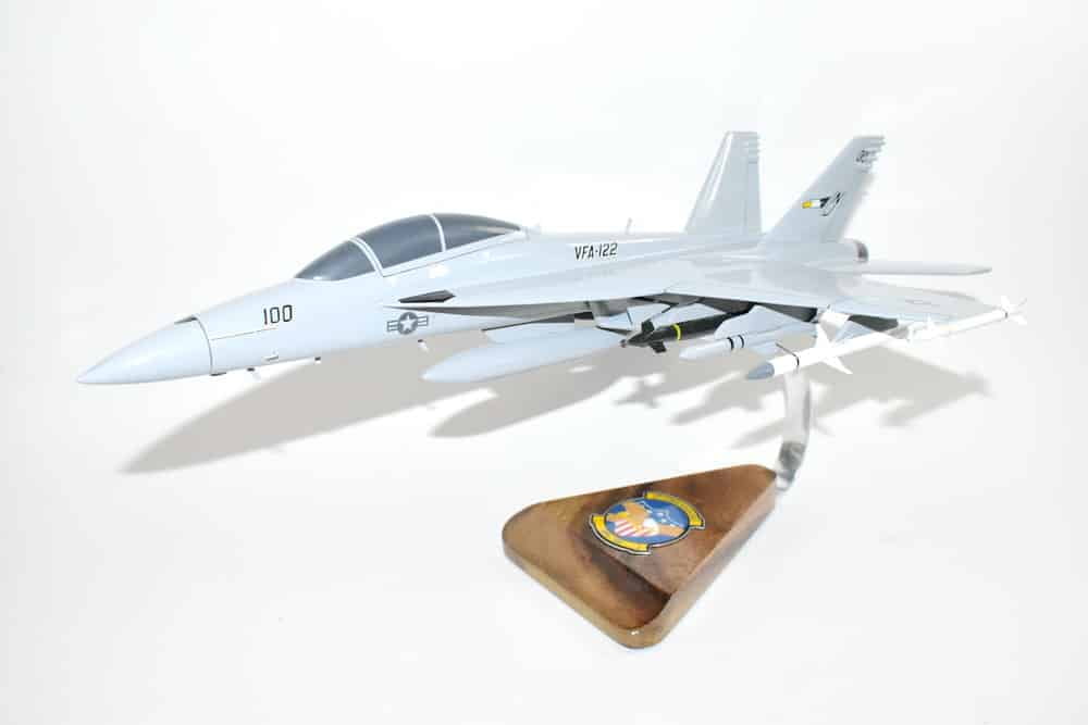 VFA-122 Flying Eagles F/A-18F Model, Navy, 1/40th (18") Scale, Mahogany ...