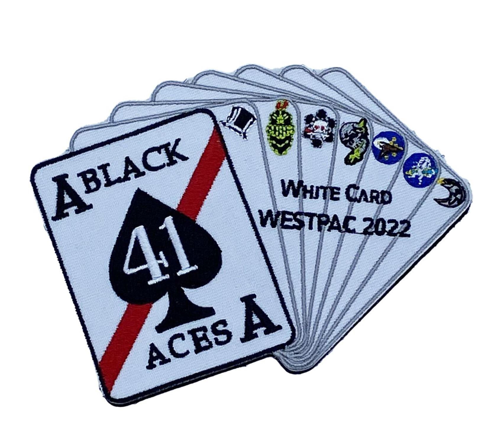 VFA-41 Black Aces White Card Westpac 2022 Patch - With Hook and Loop ...