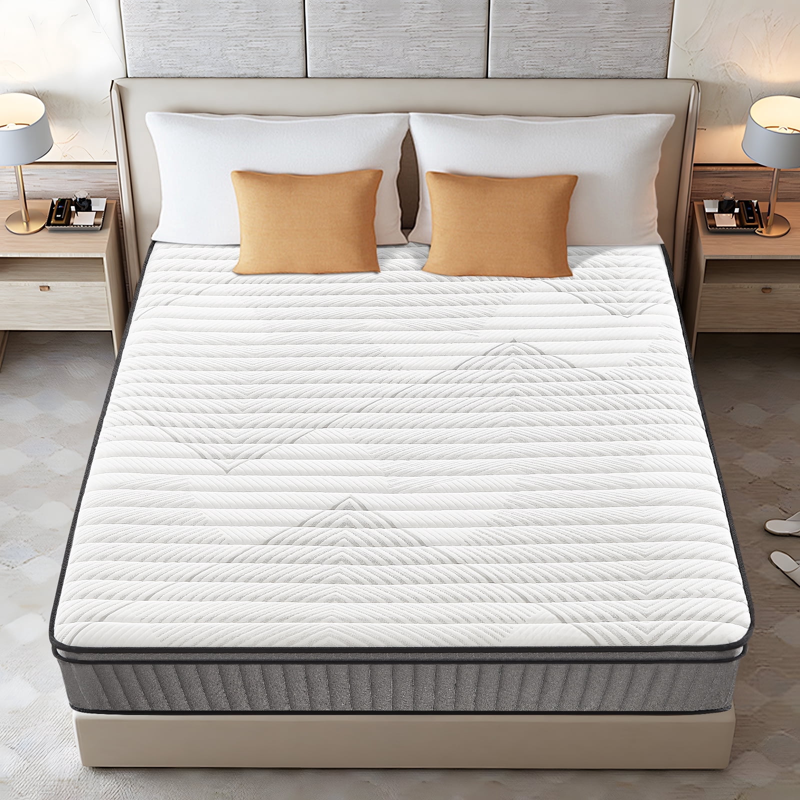VFD 10" Twin Hybrid Mattress in a Box, Gel Memory Foam with ...