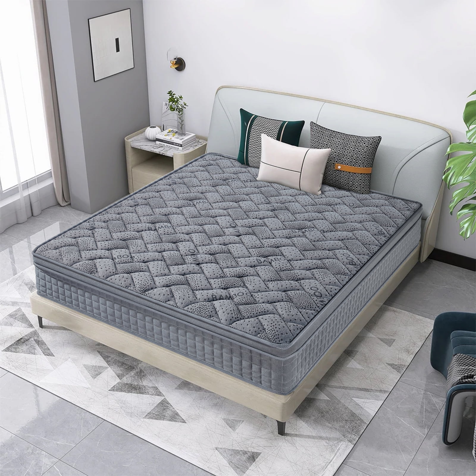 VFD 10 inch Twin Size Hybrid Mattress - Medium Firm, Memory Foam ...