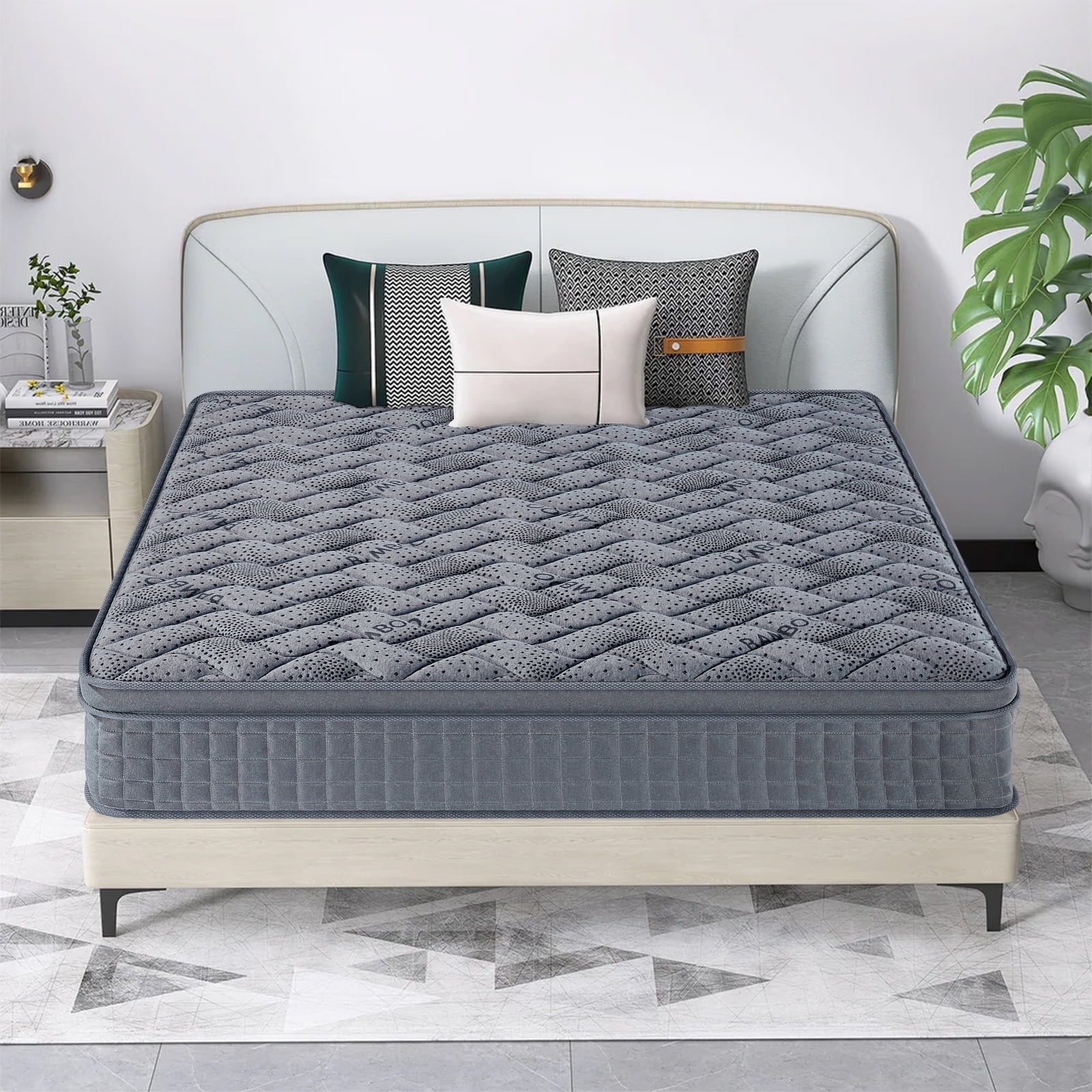 VFD 12 inch Twin XL Size Hybrid Mattress - Medium Firm, Memory Foam & Pocket Springs, Motion ...