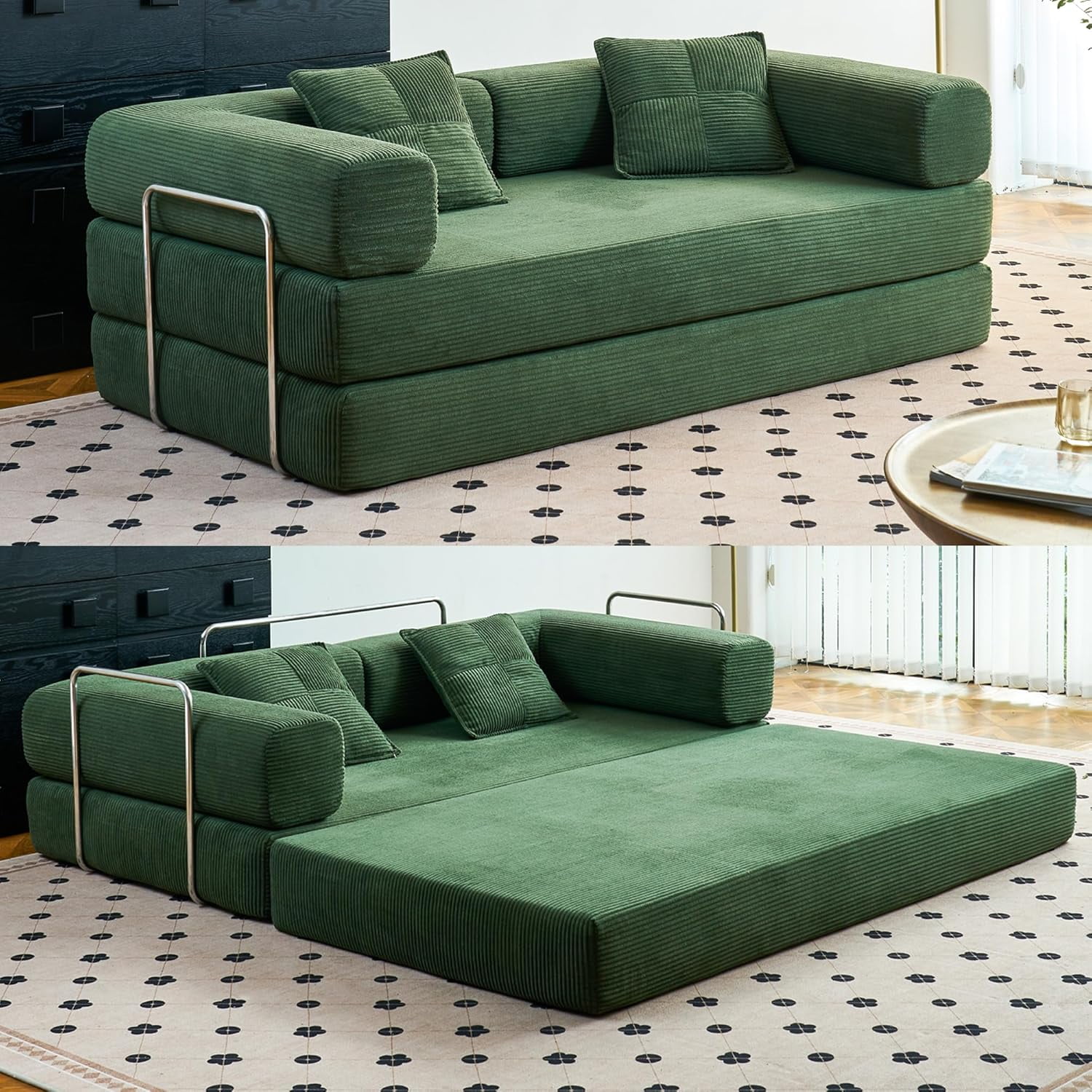 VFD Bean Bag Chairs for Adults, Beanbag Chair with Ottoman Lounge Sofa ...
