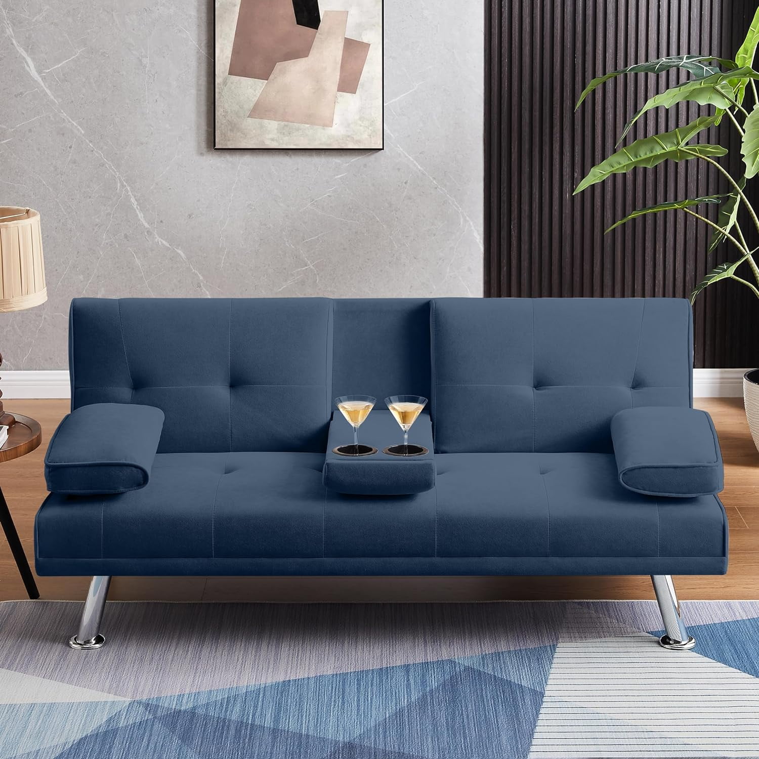 VFD Futon Sofa Bed Modern Folding Futon Set Convertible Recliner Lounge ...