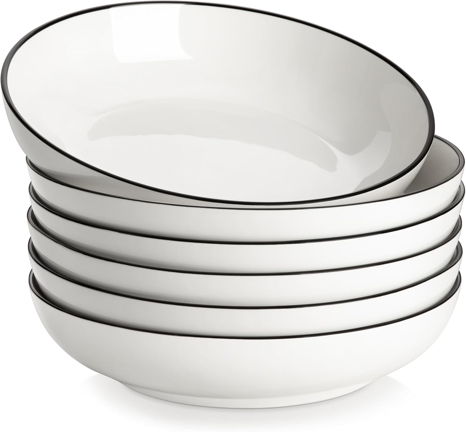 VFDTBUHN 10" Large Pasta Bowls 56 OZ White Salad Bowls Soup Bowls ...