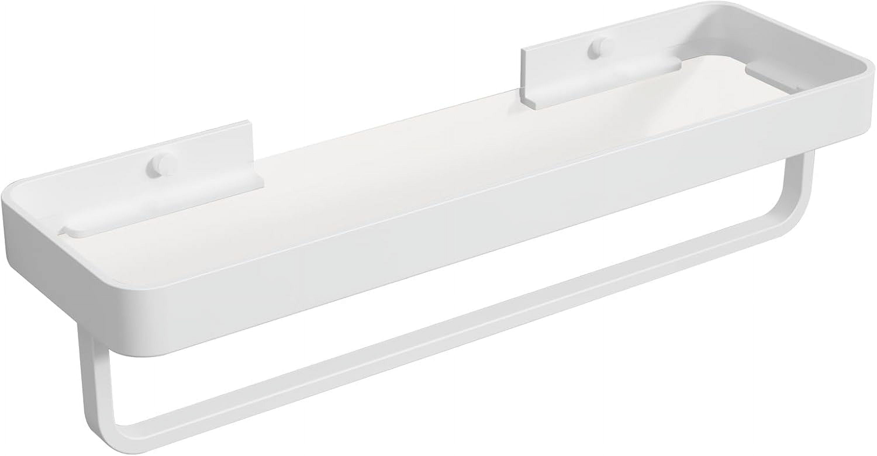VFDTBUHN 20 Inch Long Floating Bathroom Shelf with Towel Bar Clear ...
