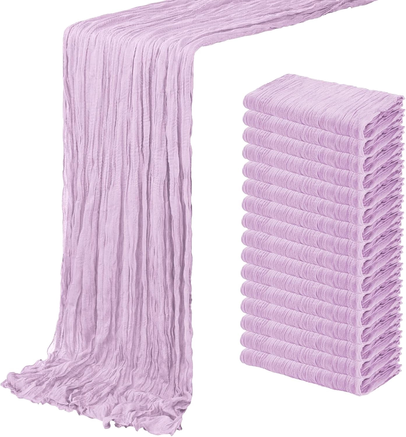 VFDTBUHN 4 Pack Light Pink Cheesecloth Table Runner 20 x 120 inch Gauze ...