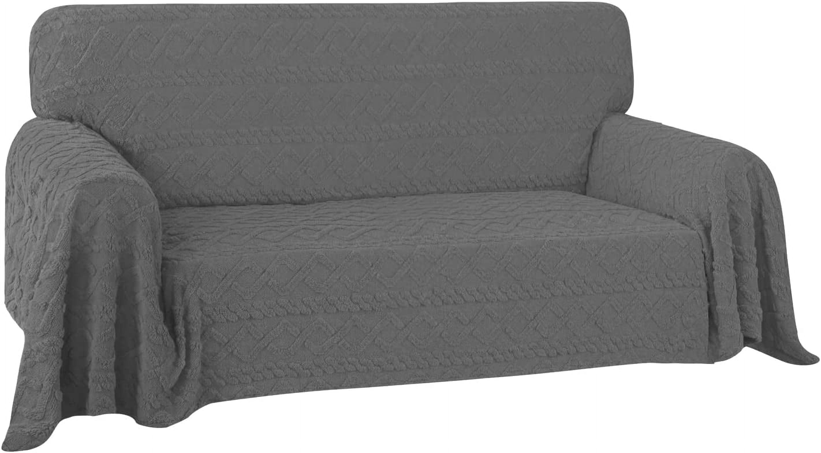 VFDTBUHN 80X133 inches Sofa Cover Jacquard Velvet Oversized Couch ...