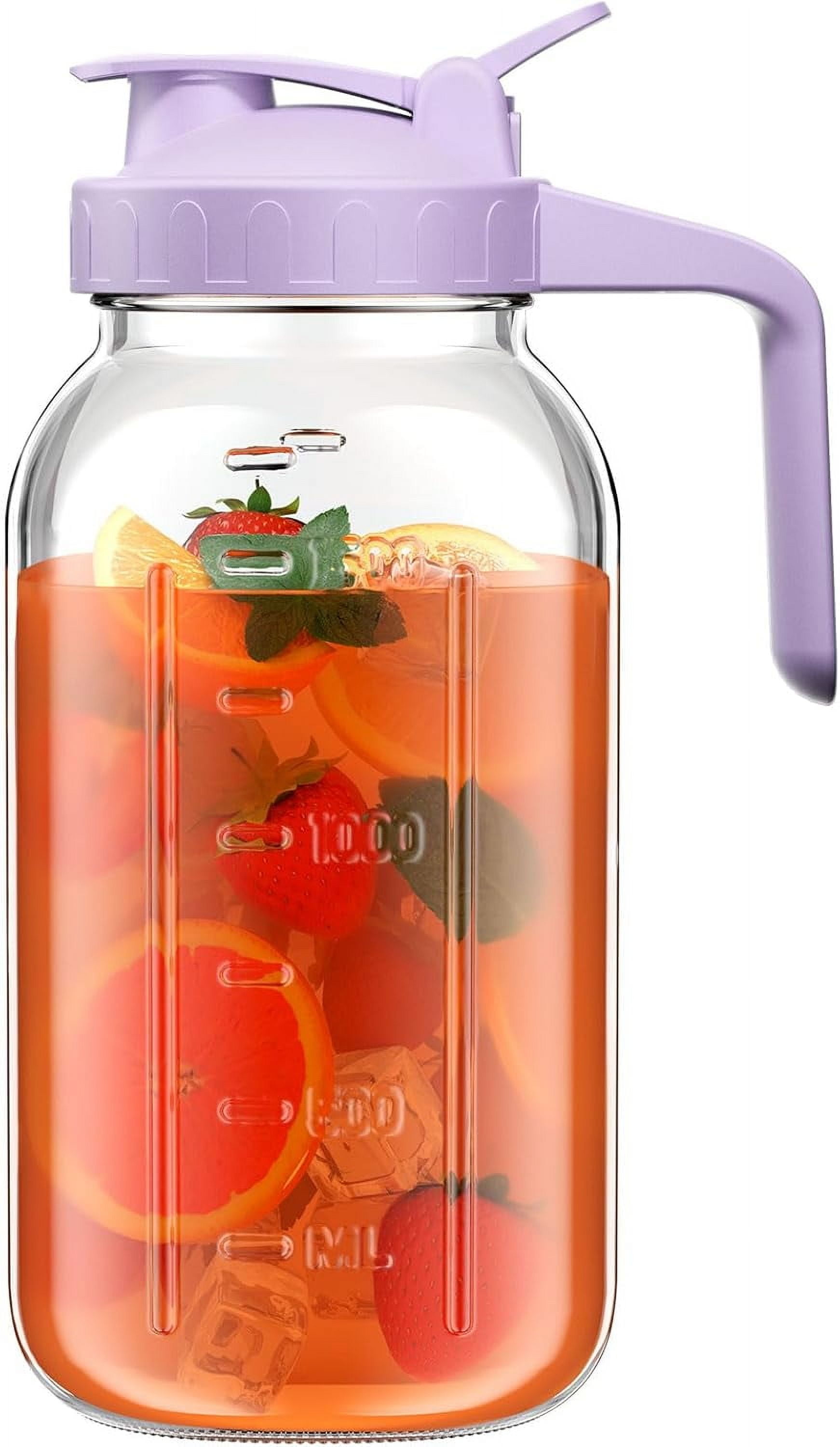 VFDTBUHN Breast Milk Pitcher Mason Jar 32 oz Heavy Duty Wide Mouth Jar ...