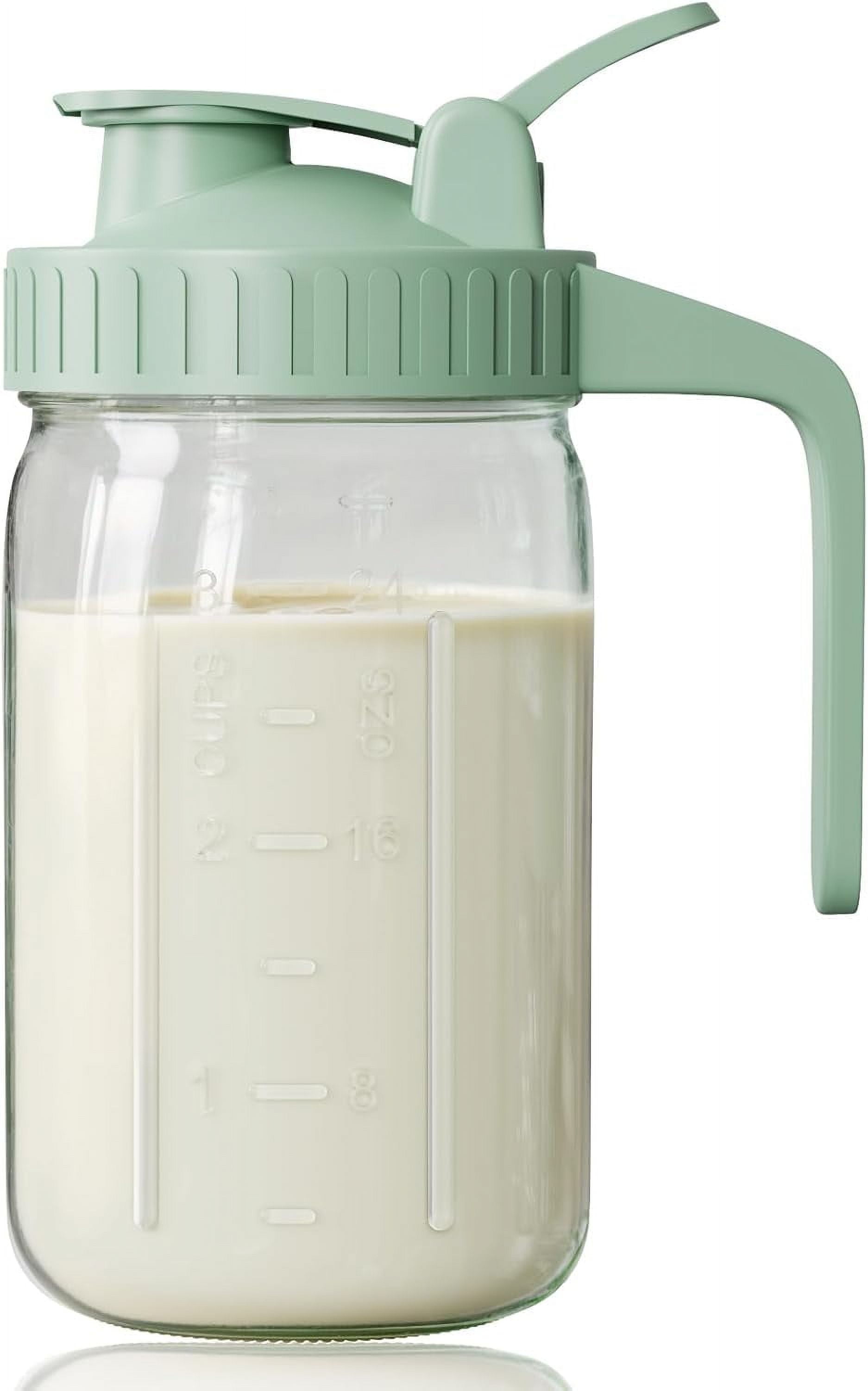 VFDTBUHN Breast Milk Pitcher Mason Jar 32 oz Heavy Duty Wide Mouth Jar ...