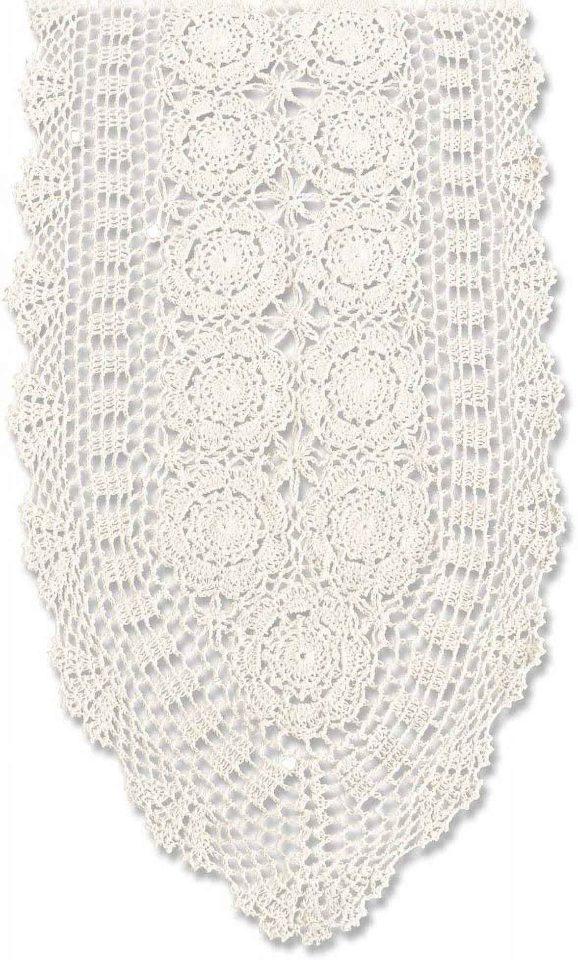 VFDTBUHN Cotton Handmade Crochet Lace Oval Table Runner Dresser Console ...