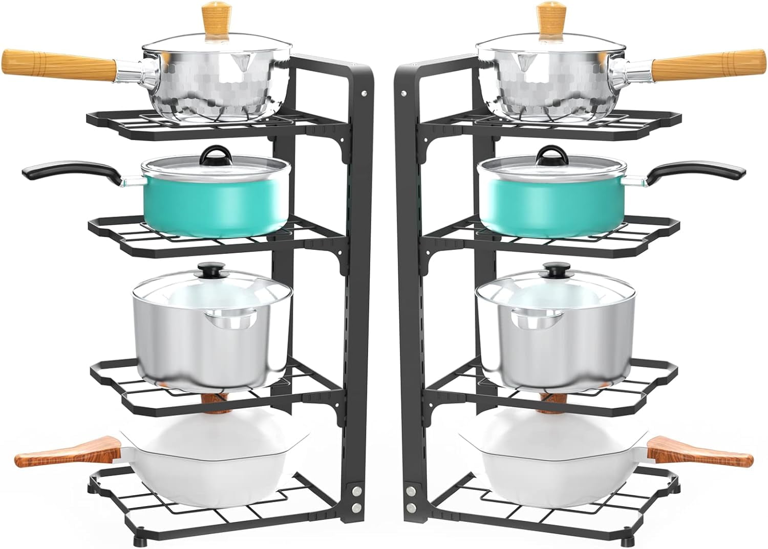 VFDTBUHN Pot and Pan Organizer Rack for under Cabinet Heavy Duty Pot ...