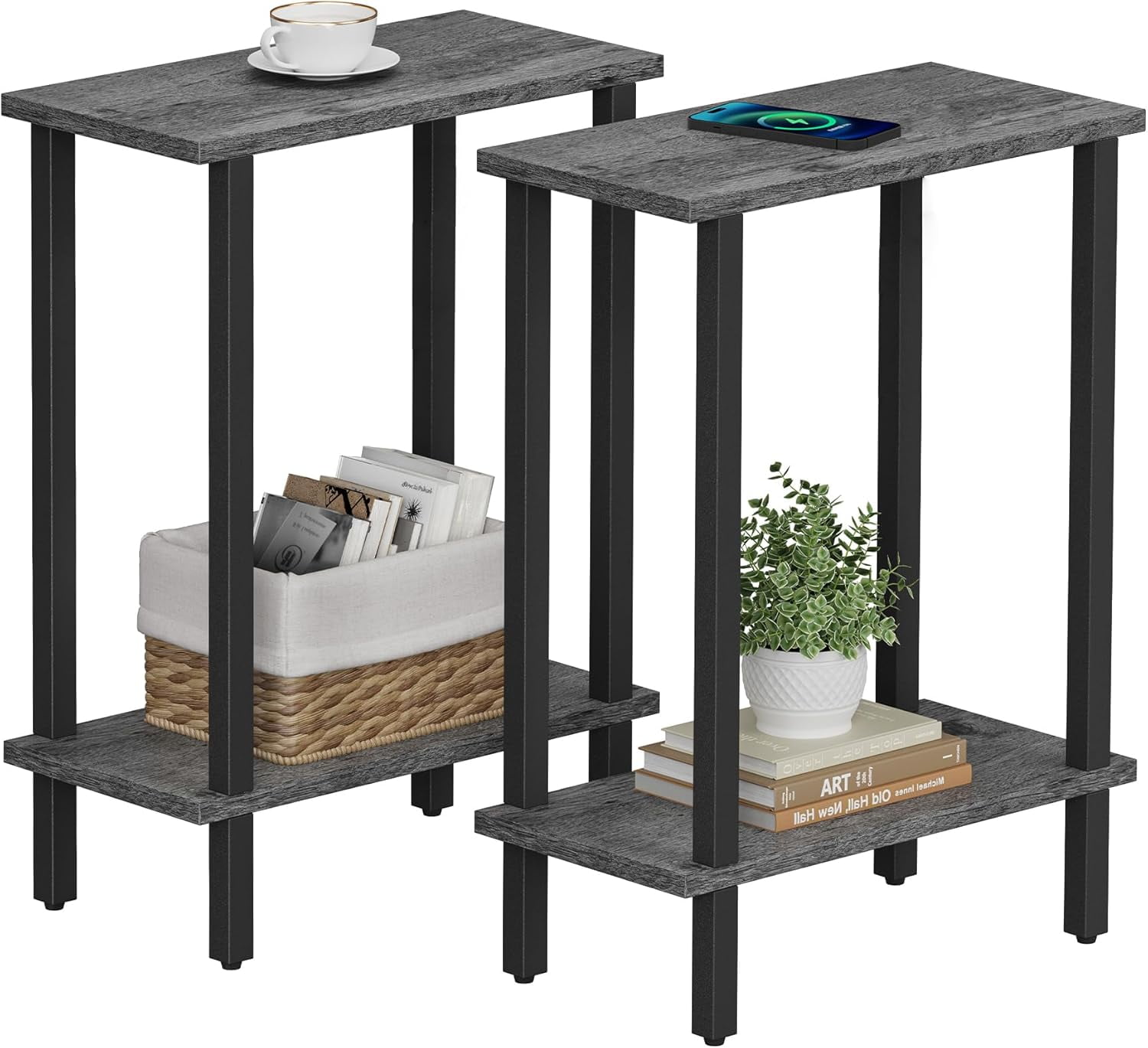 VFDTBUHN Small Side Narrow End Skinny Sofa Slim Nightstand Couch Living ...