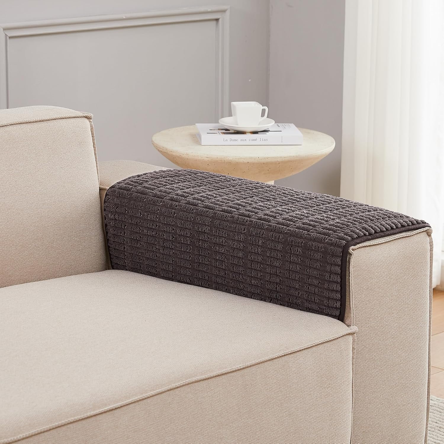 VFDTBUHN Sofa Armrest Cover Couch Arm Cover Armchair Covers 2pcs 22x26 ...