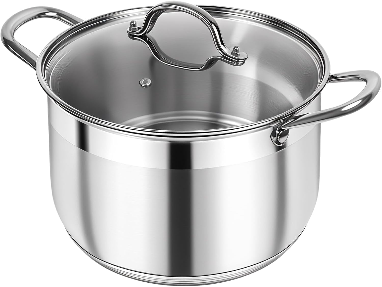VFDTBUHN Stainless Steel Stock Pot - 8 Quart Heavy Duty Induction ...