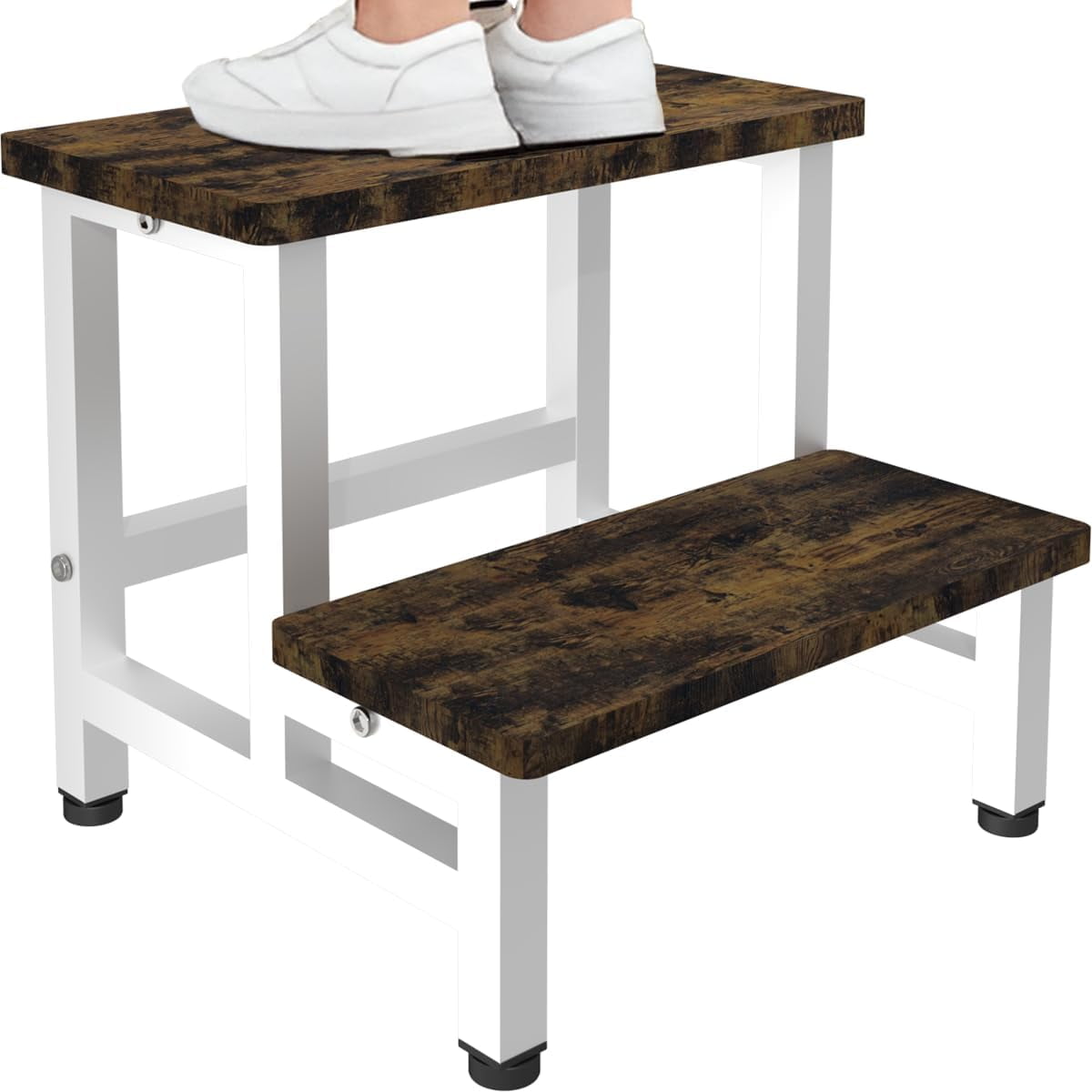 Hltser Wooden 2 Step Stool for Toddlers Kids and Adults Heavy Duty ...