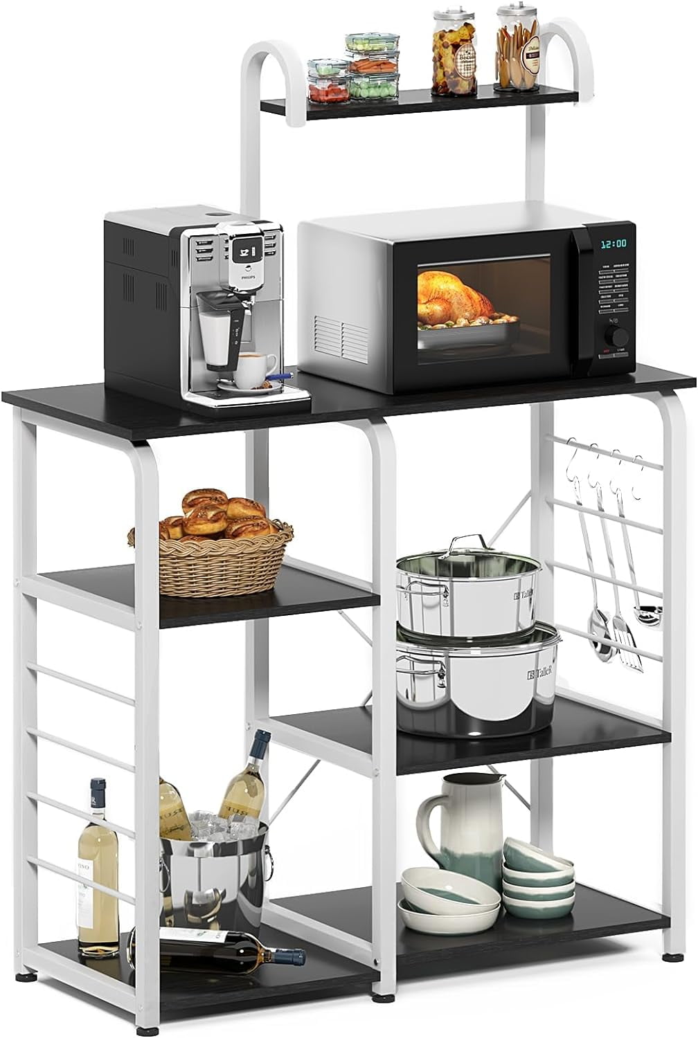 VFGYBHIY Microwave Stand Cart Microwave Cart Stand 35.4 inches Utility ...