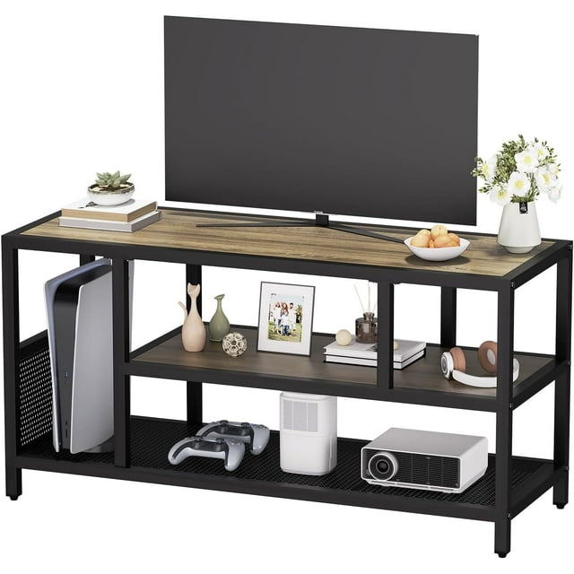 VFK Industrial TV Stand for TV up to 65 inch, TV Cabinet with 2 Tier ...
