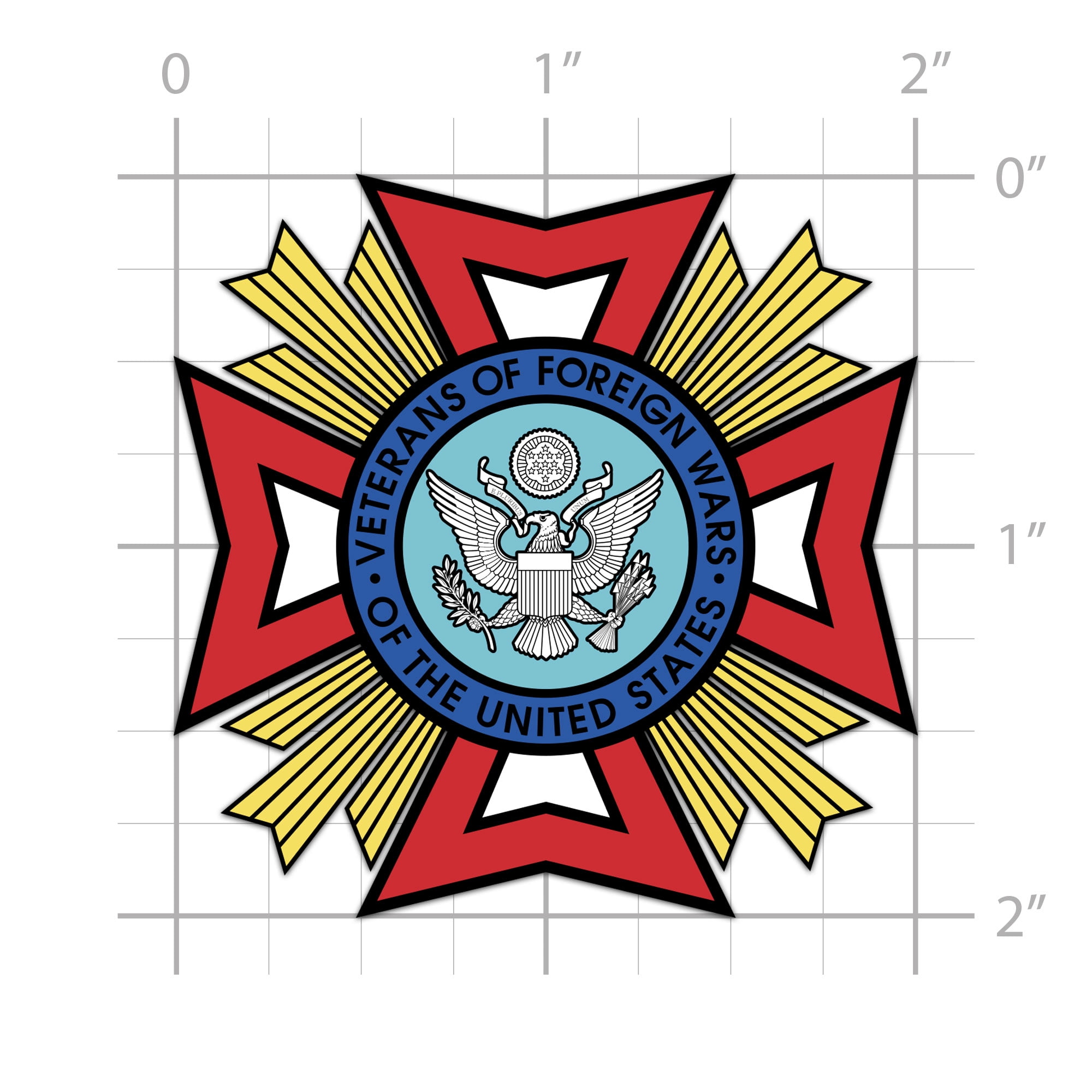 VFW Veterans of Foreign Wars Logo Sticker for water bottle phone ...