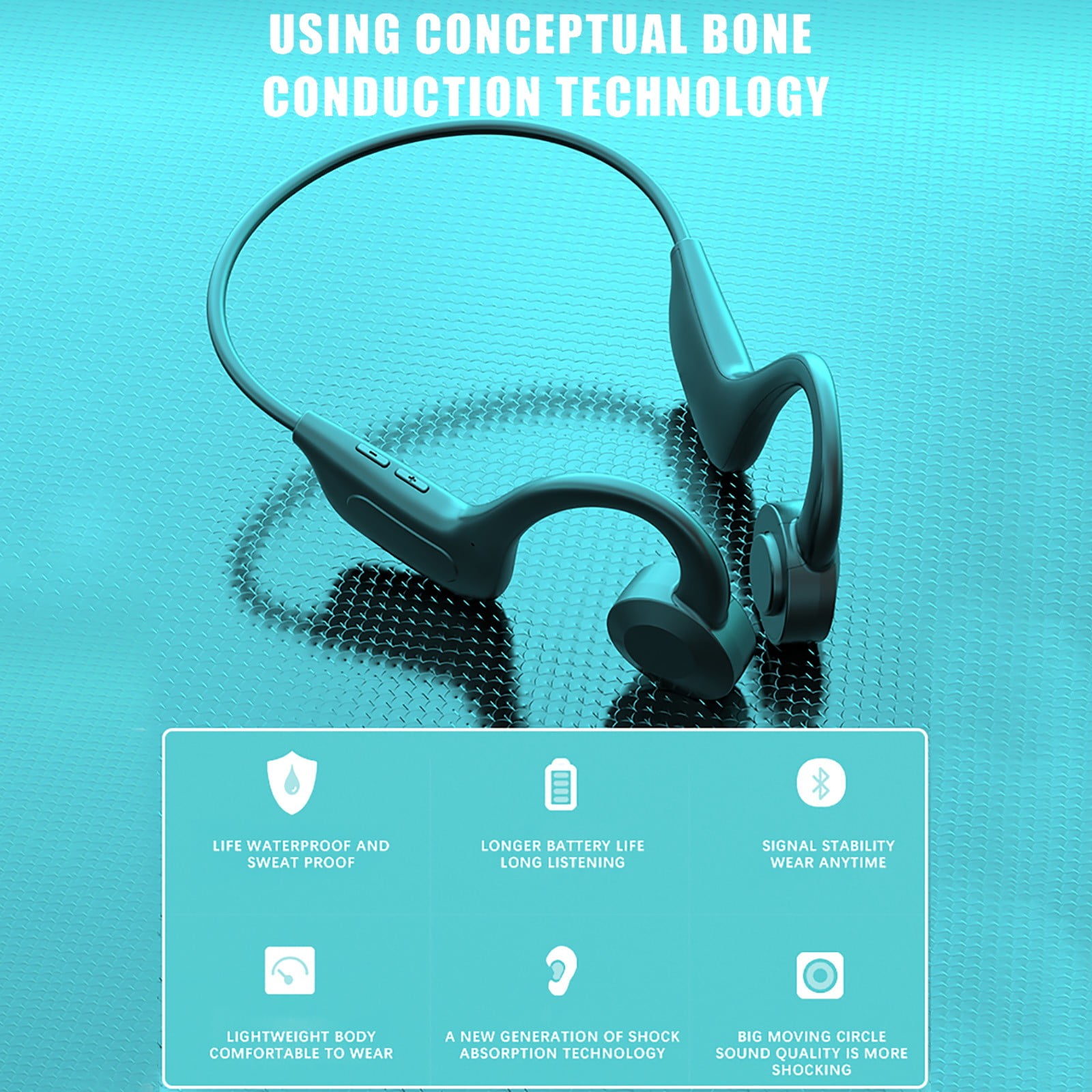 VG02 Sports Wireless Bone-conduction Headset Headset Compatible With ...