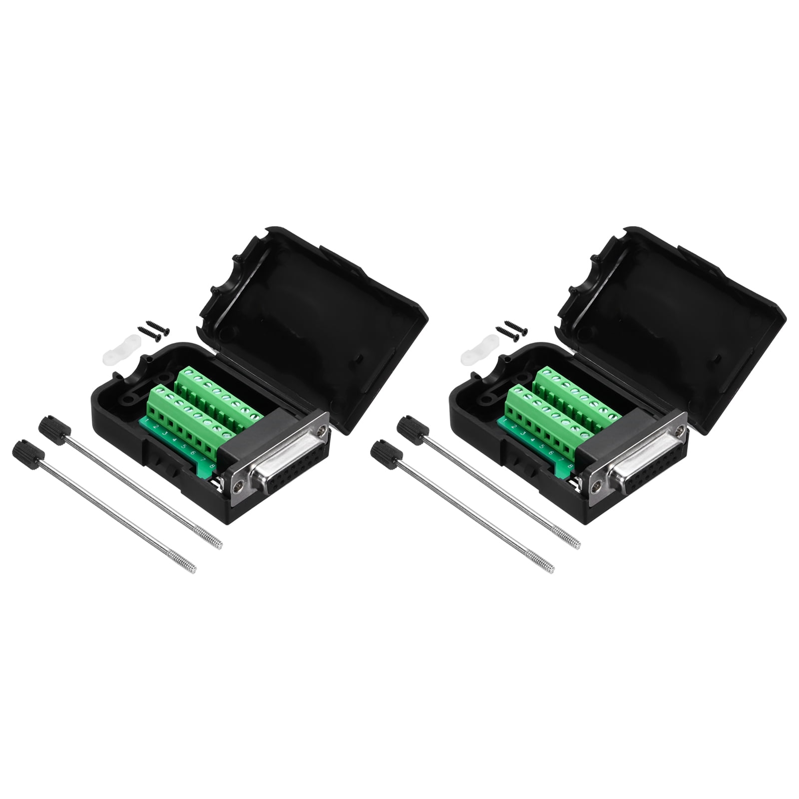 VGA Connector 15-pin 2-Row Female Solderless Serial Port Terminal ...