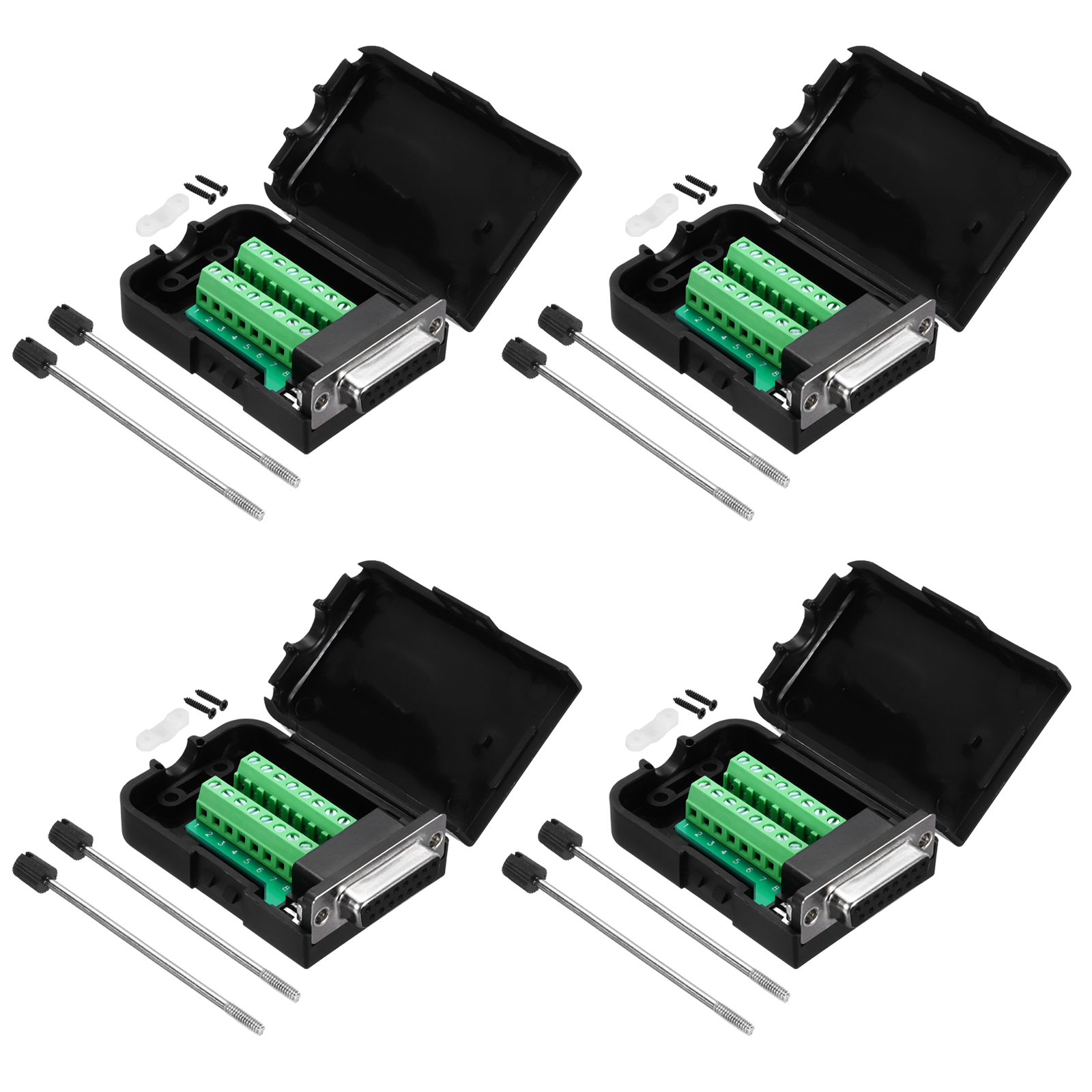 VGA Connector 15-pin 2-Row Female Solderless Serial Port Terminal ...